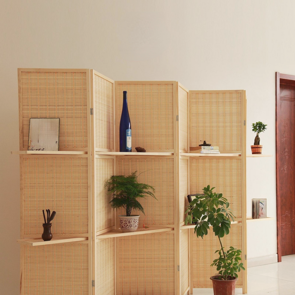 Bamboo Rattan Room Divider | Hand-Woven Privacy Screen | 3 Heights ...